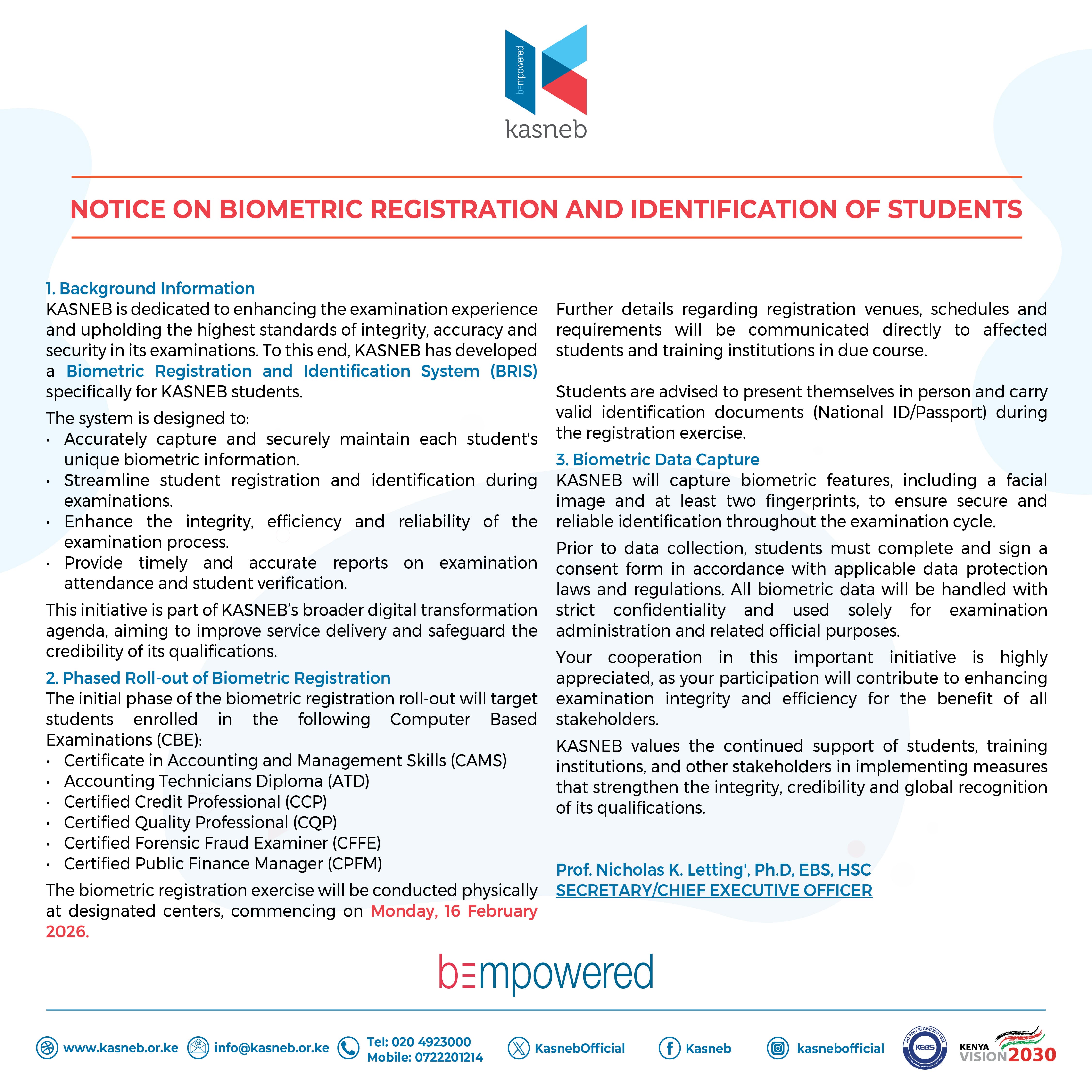 FAQs | Kenya Accountants & Secretaries National Examinations Board (KASNEB)