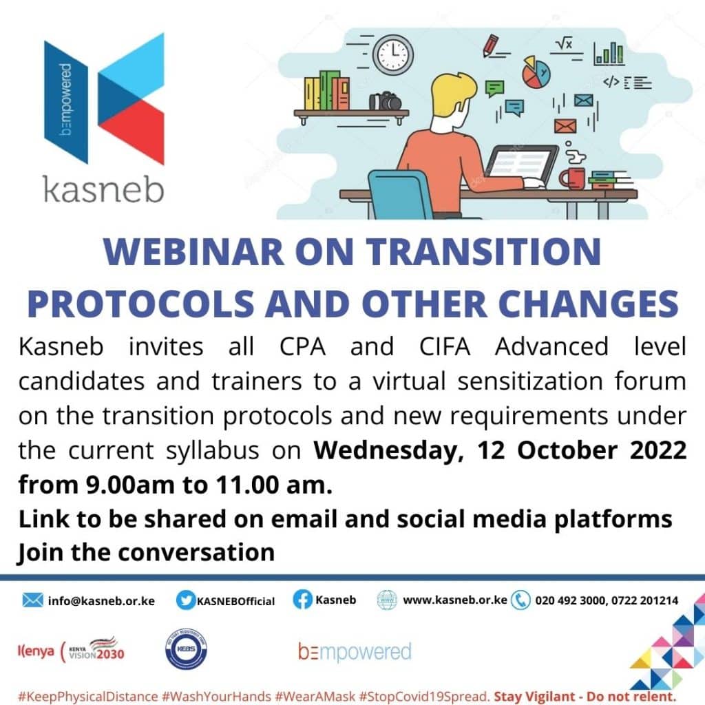 Webinar for Transition Protocols and other changes - KASNEB